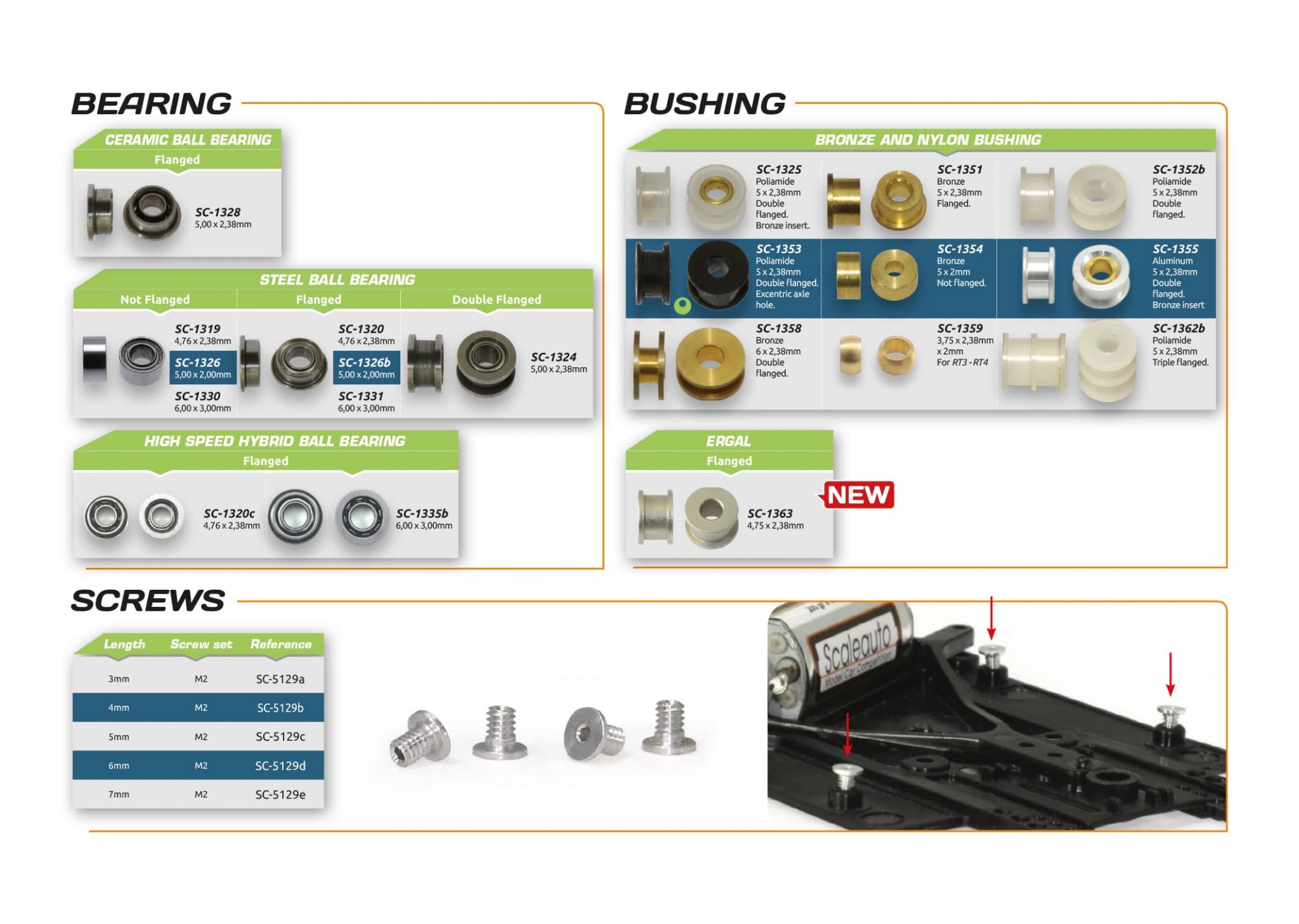 Universal spare parts - Scaleauto Slot Cars